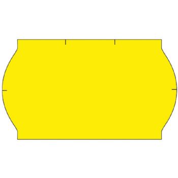 WhiteLabel Prisetiketter permanent 26x16mm gul 1200stk